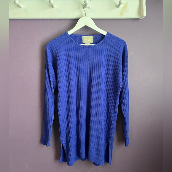 Express | Sweaters | Vintage Express Royal Blue Sweater | Poshmark